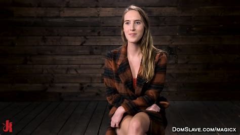 Slave Locked In Steel Shackles On The Floor