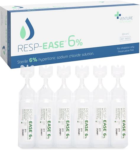Resp Ease® 6 Sterile Hypertonic Saline Solution For Inhalation Via Nebuliser Helps Clear