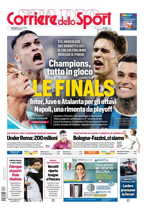Prima Pagina Corriere Dello Sport Di Oggi