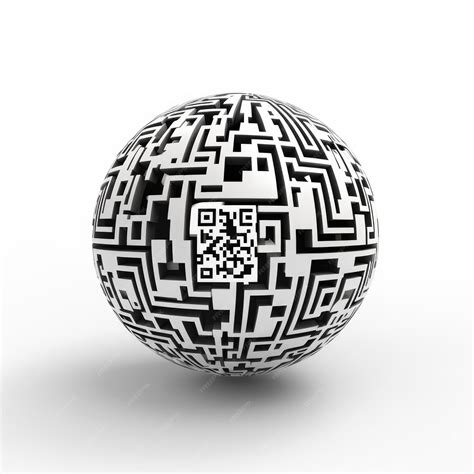 Premium Ai Image Abstract Monochrome Qr Code A Futuristic 3d Flat Design In Black And White