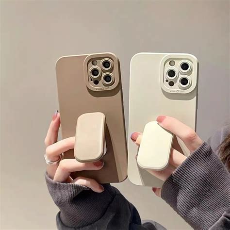 เคสโทรศัพท์มือถือ ซิลิโคน กันกระแทก สีพื้น พร้อมที่ตั้งวาง สําหรับ