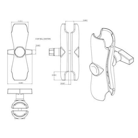 Ram Mounts Double Socket Arm Silver Xtremeinn