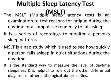Mslt Multiple Sleep Latency Test Mslt And Maintenance Of Wakefulne