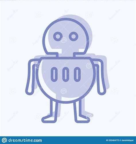 Icon Robot Suitable For Programming Symbol Two Tone Style Simple Design Editable Design