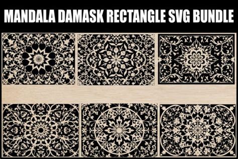Mandala Damask Rectangle Svg Bundle Graphic By Graphics Earth