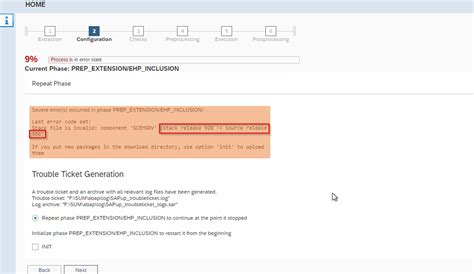 Sum 20 Sp03 Pl 9configuration Phase Error Sap Community