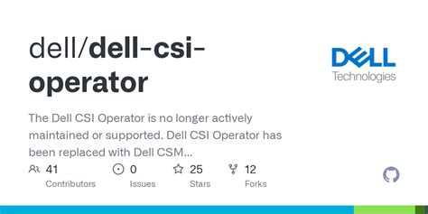 Github Delldell Csi Operator The Dell Csi Operator Is No Longer