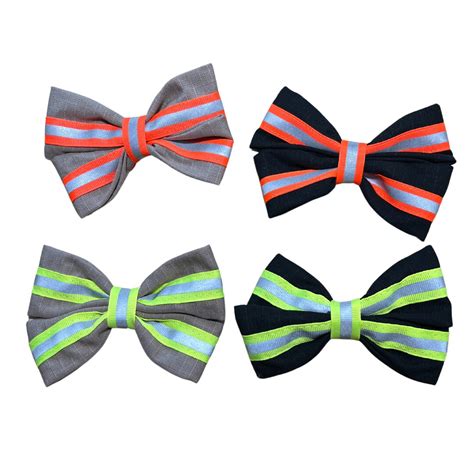 Firefighter Hair Bow Fabric Bow Firefighter Hair Accessory