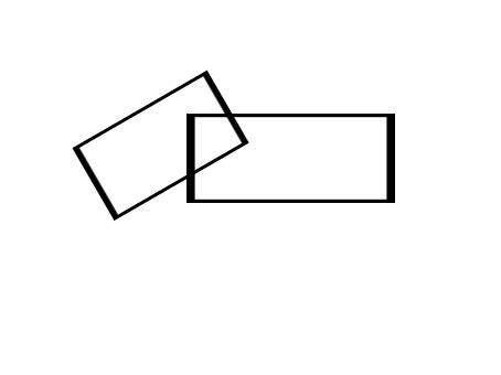 Geometry How To Check If Two Rectangles Intersect Rectangles Can Be Rotated Mathematics
