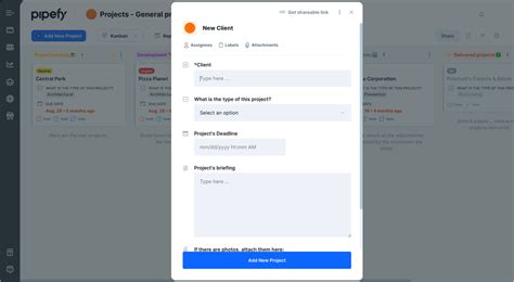 Projects General Project Development Pipefy