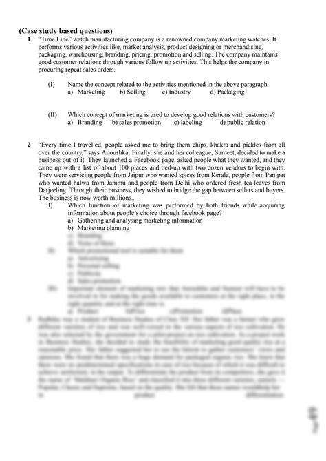 Solution Marketing Managemnt Xii Mcq S 2022 23 Assertion Reasoning And