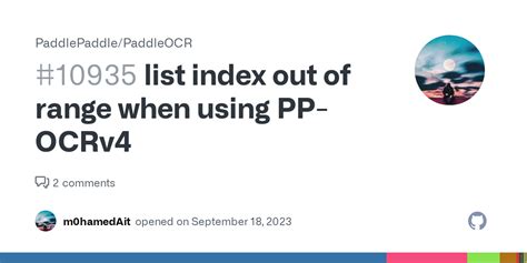list index out of range when using pp ocrv4 · issue 10935