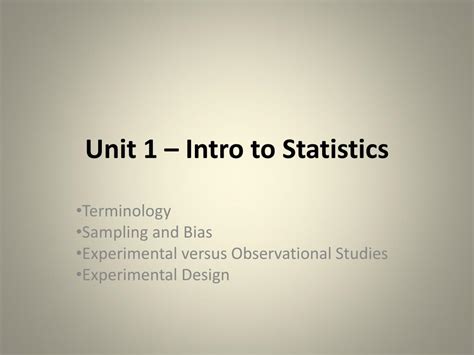 PPT Unit Intro To Statistics PowerPoint Presentation Free Download ID