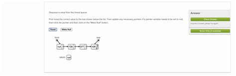solved dequeue a value from the linked queue first move the
