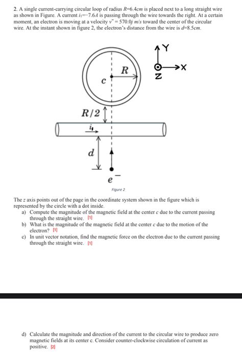 Solved A Single Current Carrying Circular Loop Of Radius