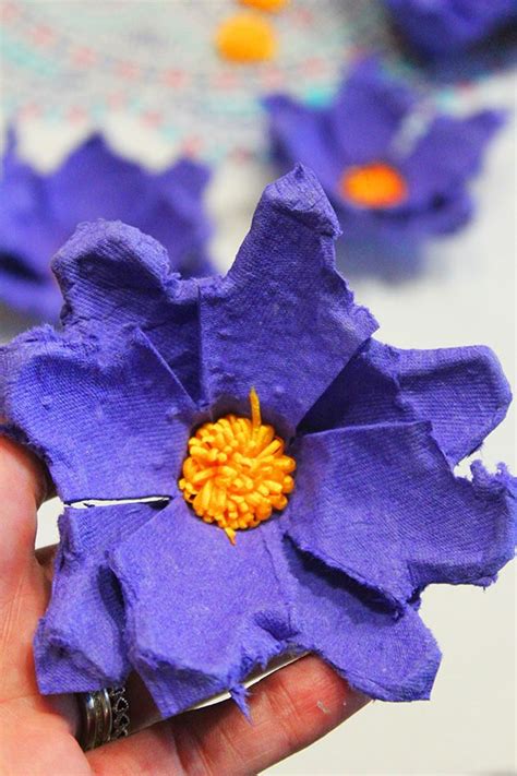 Egg Carton Flowers Recycling Crafts Egg Carton Flowers Egg Carton
