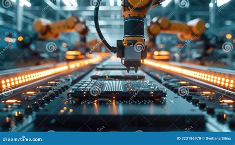 Advanced Factory Assembly Line Producing Pcb Components With Full Automation Fully Automated