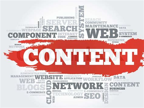 Content Word Cloud Stock Vector Colourbox