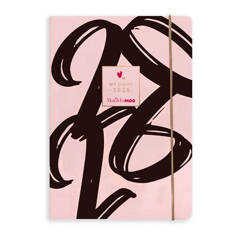 2026 A5 Diary Week To View Diary Matilda Moo Pink Matilda Myres