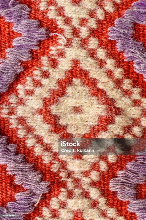 Tekstur Kain Tenun Benang Wol Karya Tangan Foto Stok Unduh Gambar Sekarang Benang Item