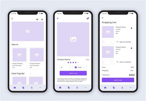 Premium Vector Mobile Application Design Template Vector Wireframes