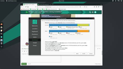 Manjaro Can T Create Partition During Installation Support Manjaro Linux Forum