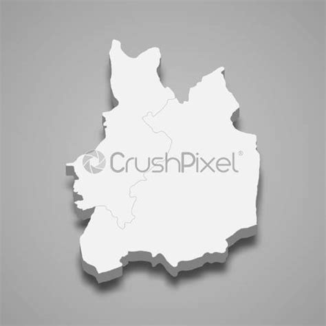 3d Isometric Map Of Uva Province Of Sri Lanka Stock Vector 3274907