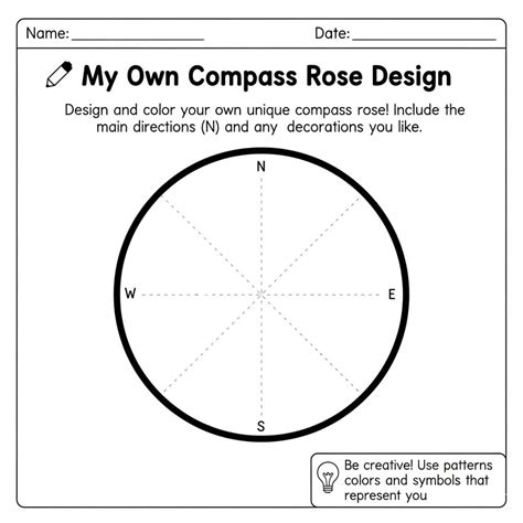 Compass Rose Coloring Worksheets Free Image And Pdf Printables