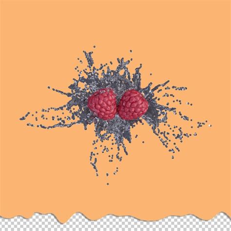 Premium Psd Realistic 3d Render Of Raspberry Fruit Best For Commercial And Design Purpose