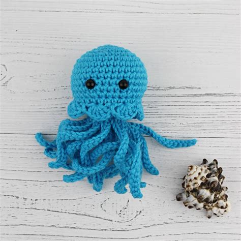 3 Kleine Gehäkelte Quallen Bunte Amigurumi Kuscheltiere Aus Baumwolle