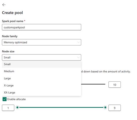Fabric에서 사용자 지정 Spark 풀 만들기 Microsoft Fabric Microsoft Learn