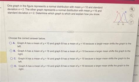 [solved] One Graph In The Figure Represents A Normal Distr