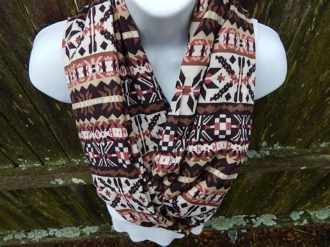 Aztec Infinity Scarf Etsy