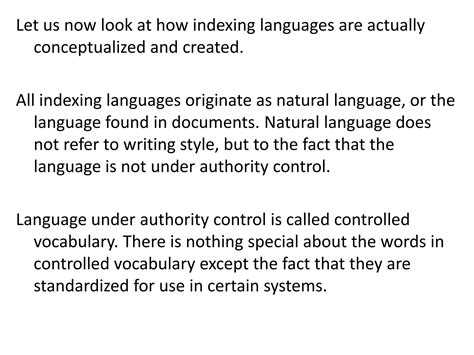 Indexing Language Concept Types And Characteristics Pdf Internet