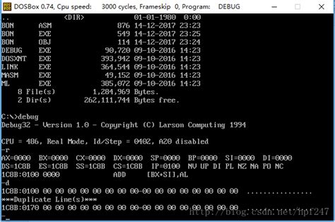 windows64位下使用debug调试汇编程序 debug64位window csdn博客