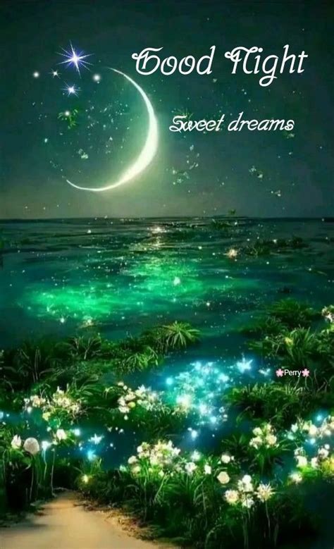 Good Night Sweet Dreams With Flowers And Stars