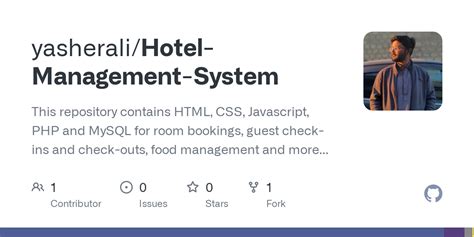 GitHub Yasherali Hotel Management System This Repository Contains HTML CSS Javascript PHP