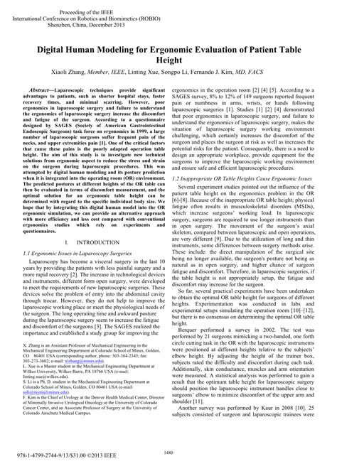 Pdf Digital Human Modeling For Ergonomic Evaluation Of Patient Table
