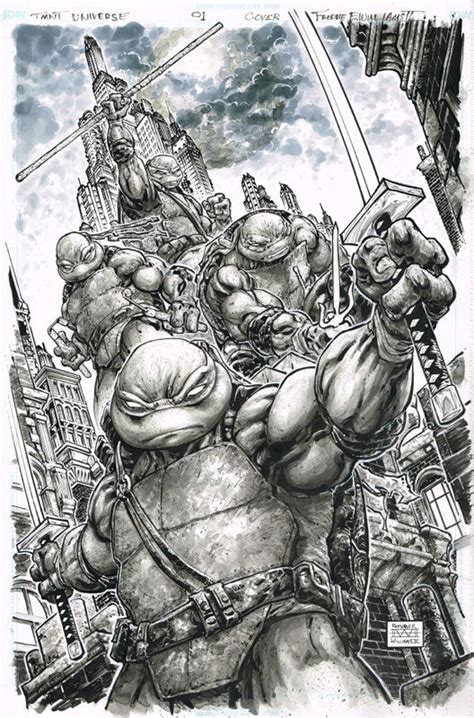 Tmnt Universe 1 In Rodney Rappaports Freddie E Williams Ii Comic Art