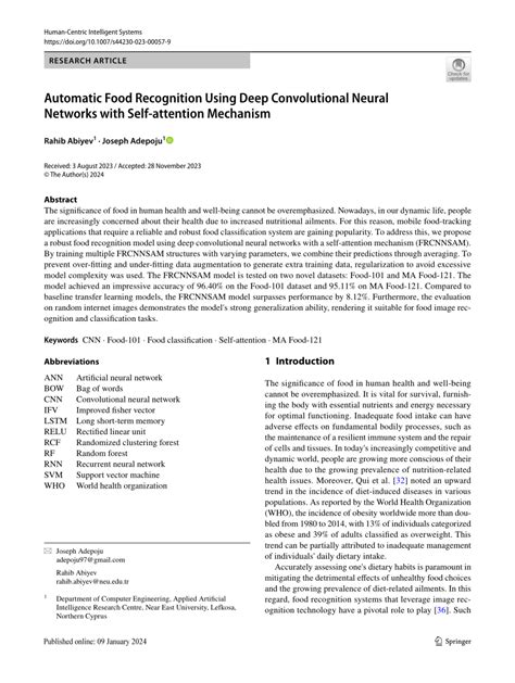 Pdf Automatic Food Recognition Using Deep Convolutional Neural