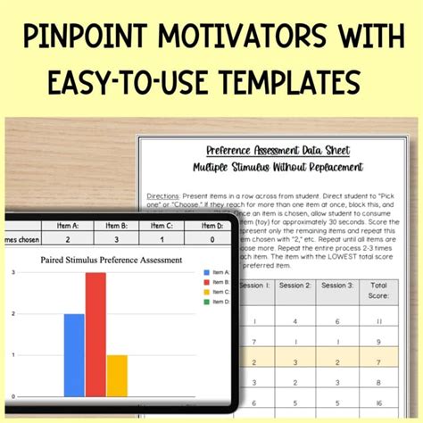 Bundle Preference Assessment Printable And Digital Data Sheets Aba Or
