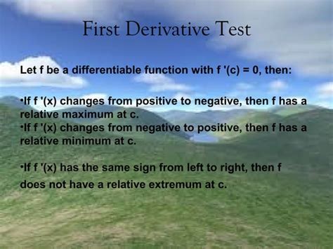 5 2 first and second derivative test ppt