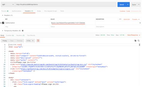 Spring Security Is Not Working With Authorization Bearer Token From
