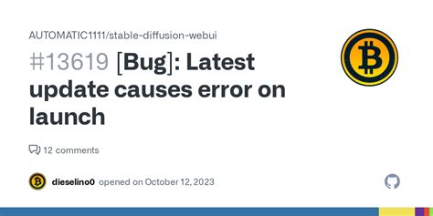 Bug Latest Update Causes Error On Launch · Issue 13619