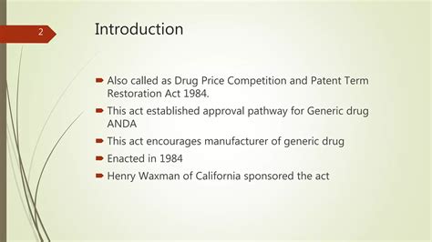 Hatch Waxmann Act Pptx