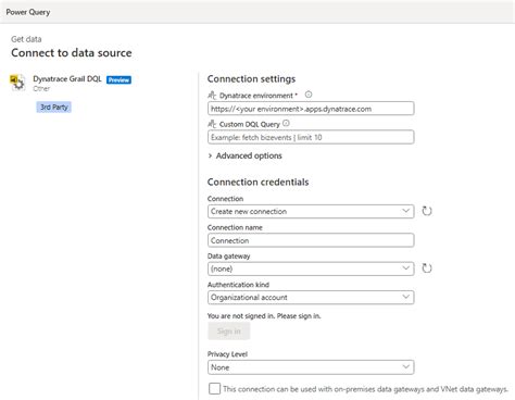 Connect Power Bi To Dynatrace Grail Power Query Microsoft Learn