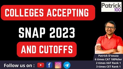 Colleges Accepting Snap 2023 And Their Cutoffs Symbiosis Mba Colleges