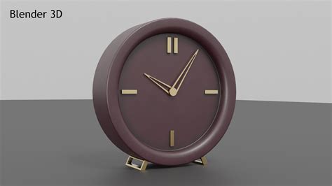 3d Model Classy Clock Vr Ar Low Poly Cgtrader