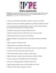 ModuleOneDBAStudyGuide MODULE DBA STUDY GUIDE Directions First Study Schedule Your