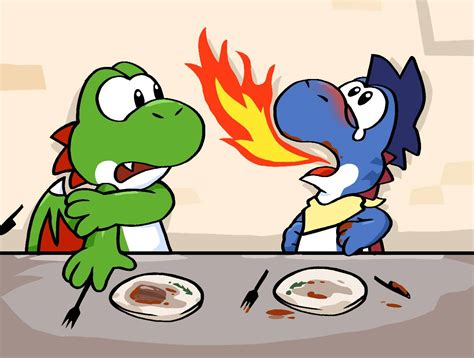 Fire Breathing Yoshi By Fitedragon On Deviantart